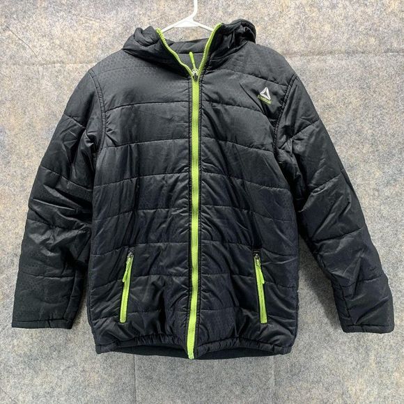 Reebok | Jackets & Coats | Reebokjacket Boy Extra Large Black Hooded ...